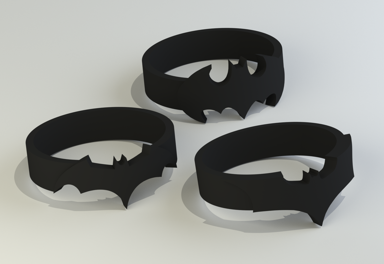 💍 Batman Rings (sizes US 6 - 12)・ STL File for ・Cults