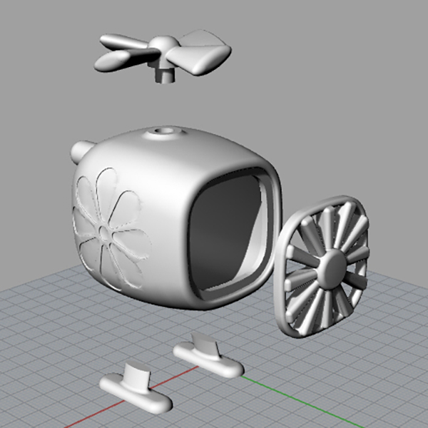 🚁 Helicopter Fan・ 3D File for ・Cults