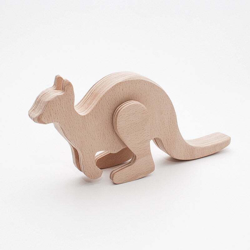 🦘 Hopping Kangaroo 3-layered-animal cnc/laser・Free OBJ File for 3D ...