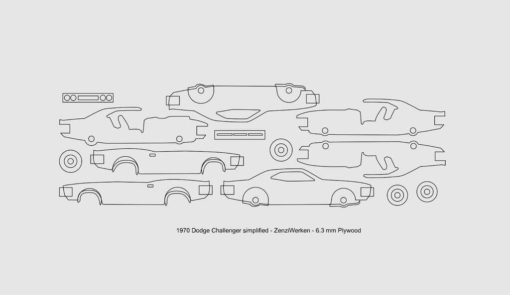 🚗 1970 Dodge Challenger simplified cnc・Free STL File for 3D printing ...