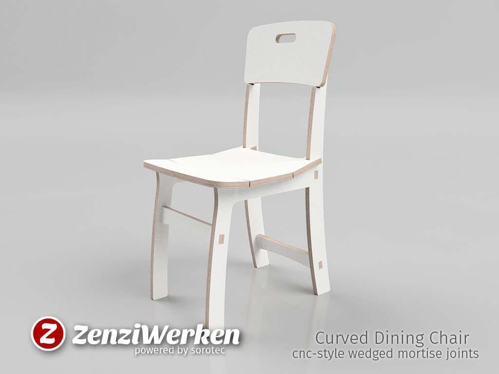 🪑 Curved Dining Chair cnc・Free 3D File for 3D printing and CNC ...