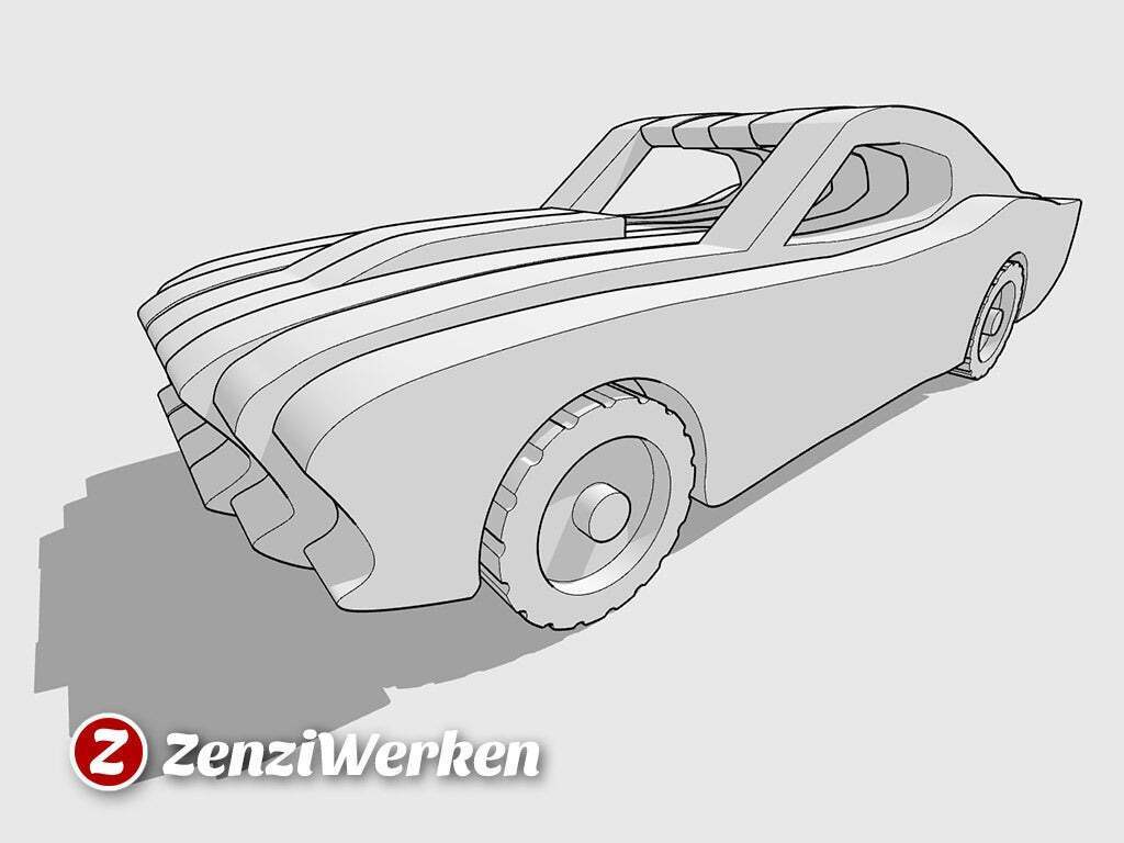 🐎 1969 Mustang simplified cnc/laser・Free 3D File for 3D printing and ...