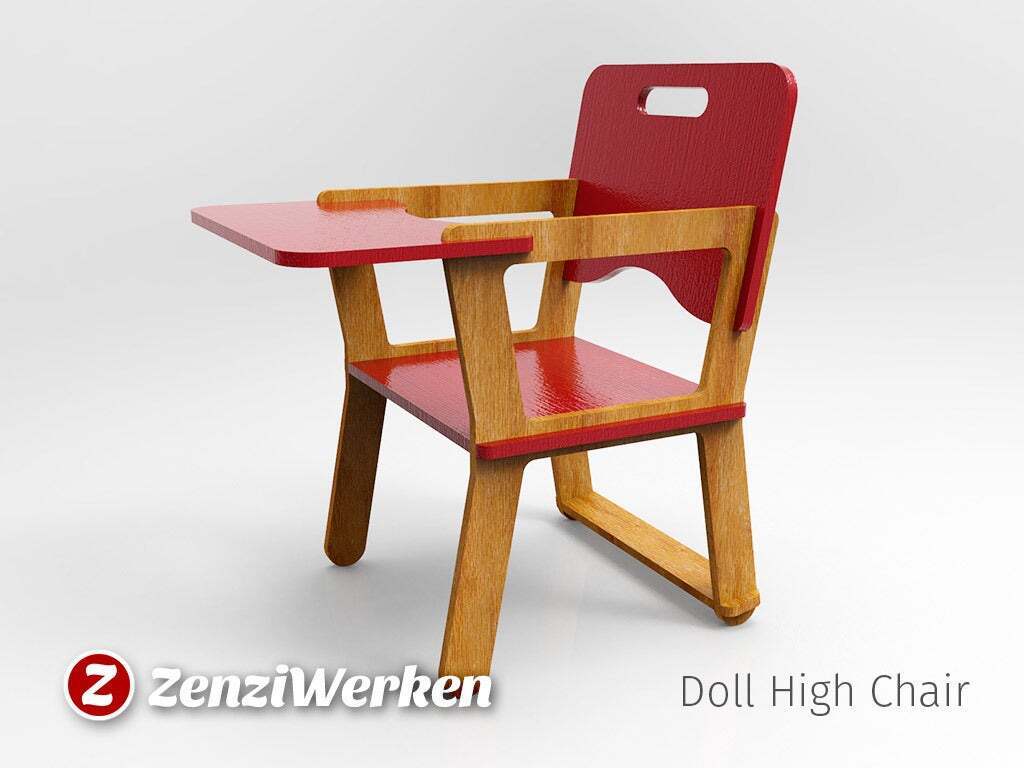 🪑 Doll High Chair [obsolete]・Free STL File for 3D printing and CNC ...