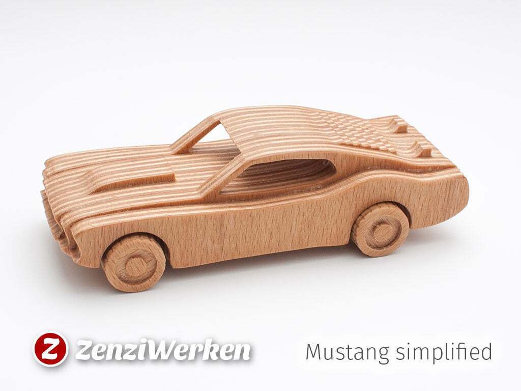 🐎 1969 Mustang simplified cnc/laser・Free 3D File for 3D printing and ...