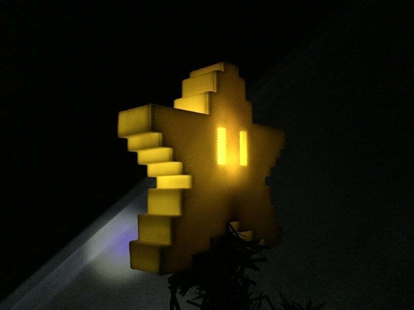 3D print Pixel tree topper star・Cults