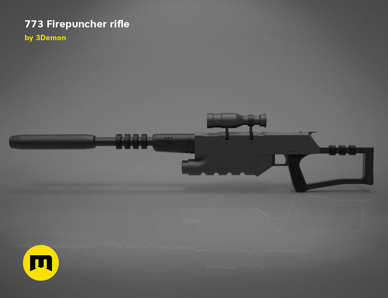 ⭐ 773 Firepuncher rifle・ 3D File for ・Cults