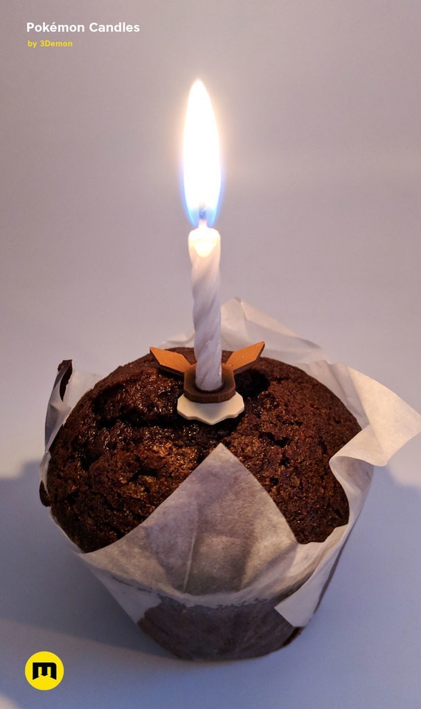 Free STL file Pokemon Bithday Candles - Pikachu and Eevee 🐉 ・3D ...
