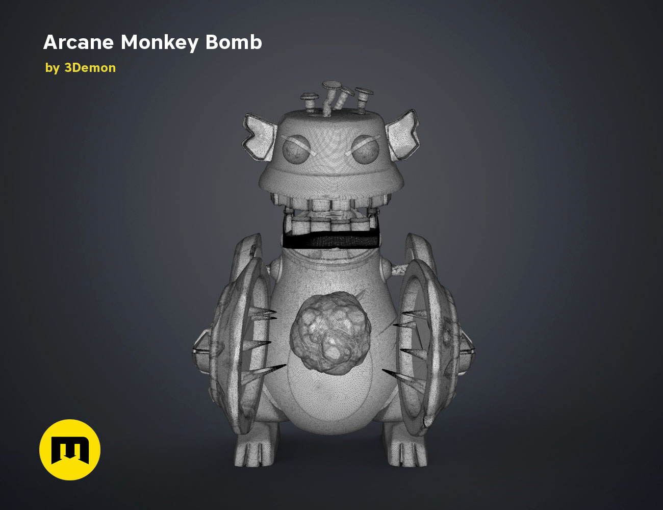 🐒 Arcane Monkey Bomb・ 3D File for ・Cults