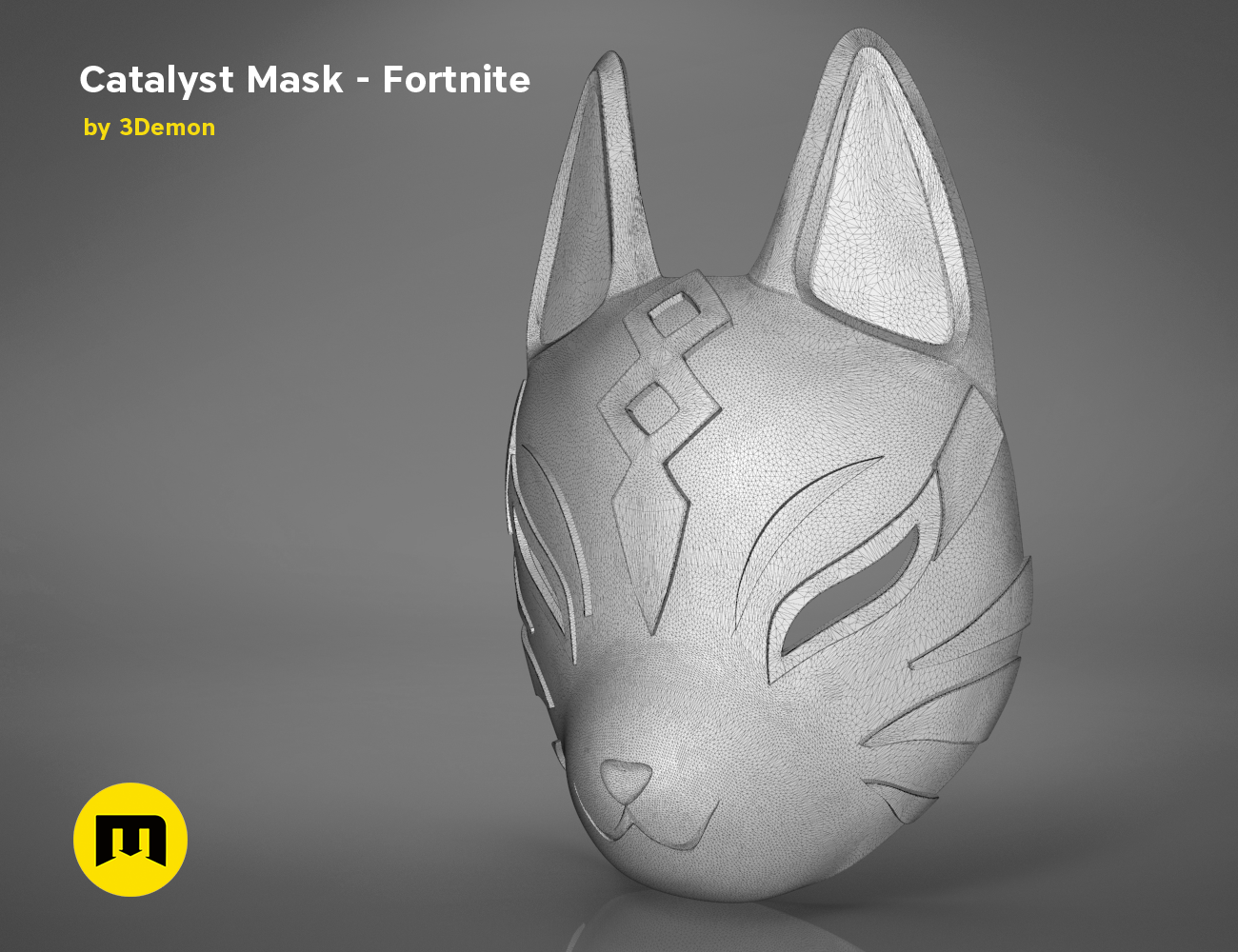 3D file Fortnite Catalyst Mask 🐱 ・3D print model to download・Cults