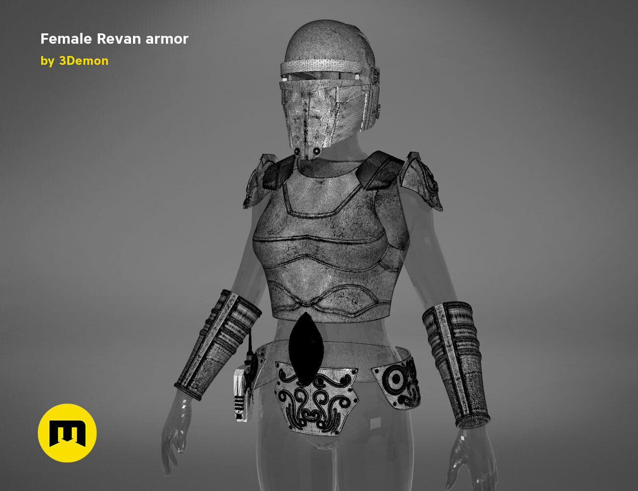 3D file Revan Female Armor ♀️ ・3D printer model to download・Cults