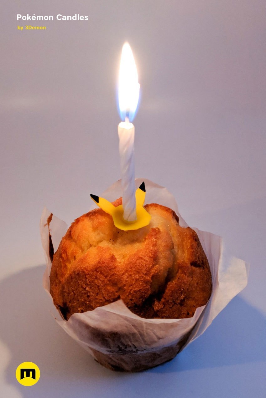 3D file Pokemon Birthday Candles Eeveelutions and Pikachu 🐉 ・3D ...