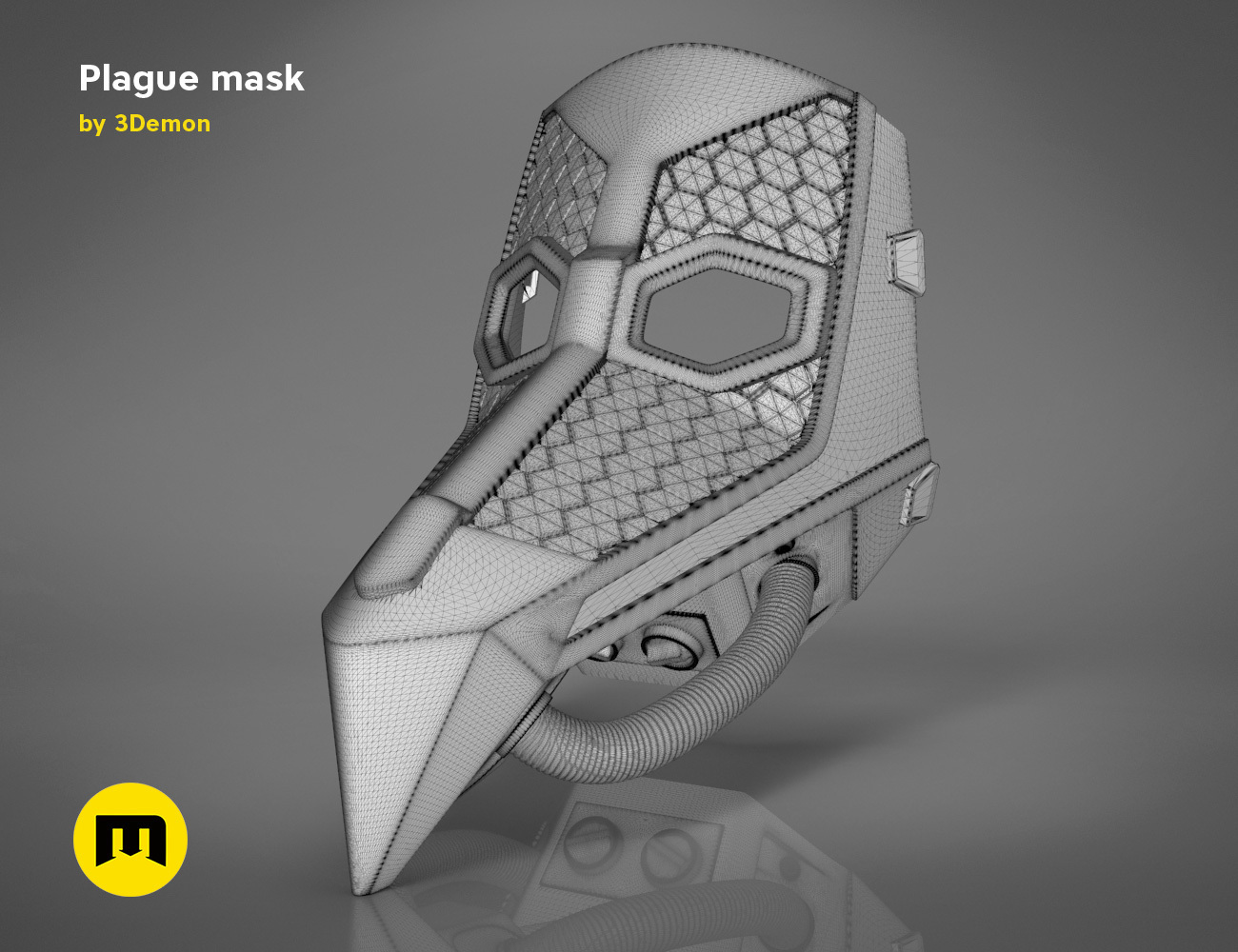 3D file Plague mask 🪖 ・Template to download and 3D print・Cults