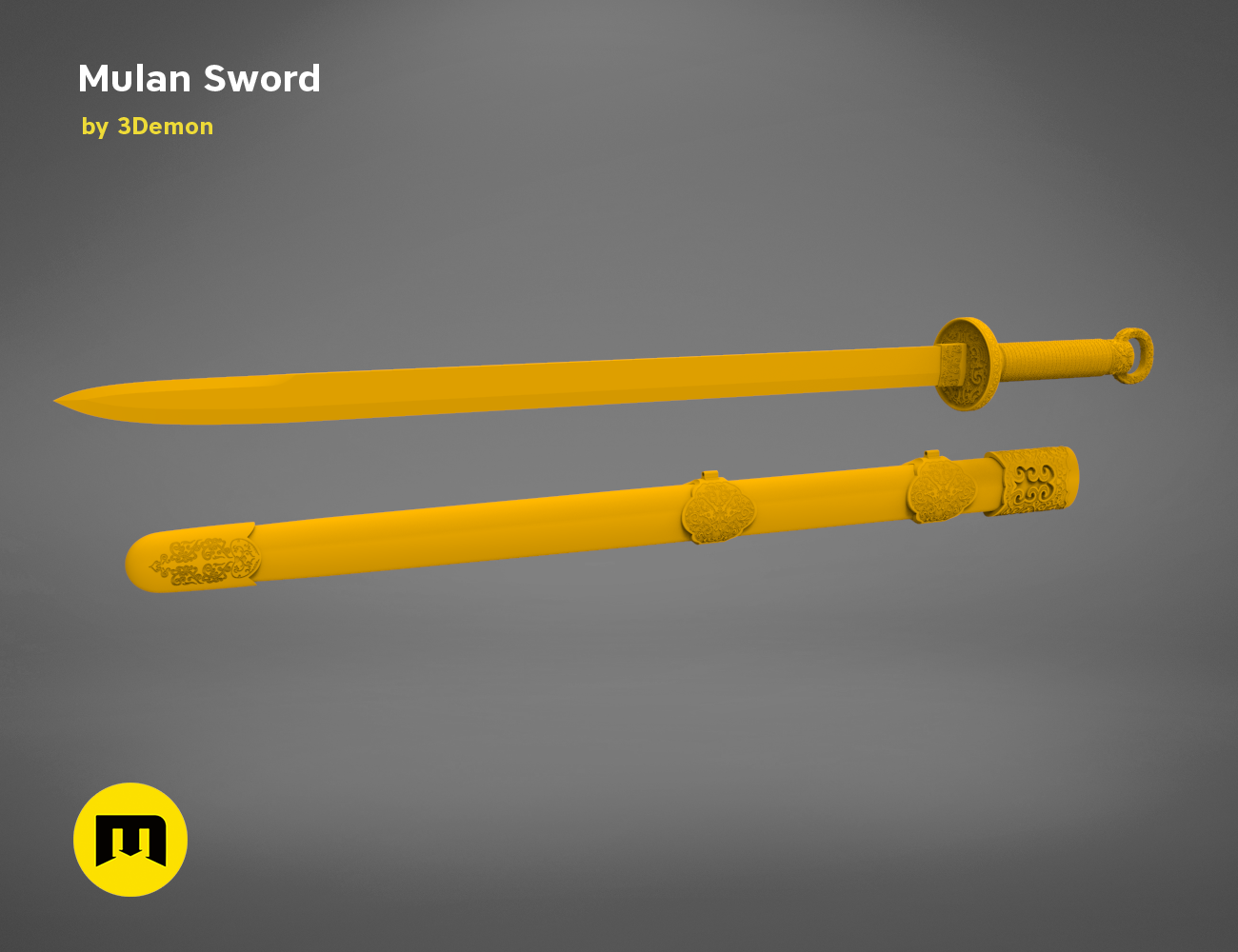 3D file Mulan Sword and Sheath 🗡️ ・3D printing template to download・Cults