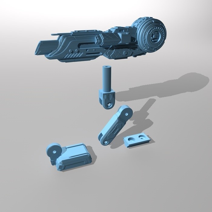 🔫 Predator Shoulder Cannon・ STL File for ・Cults