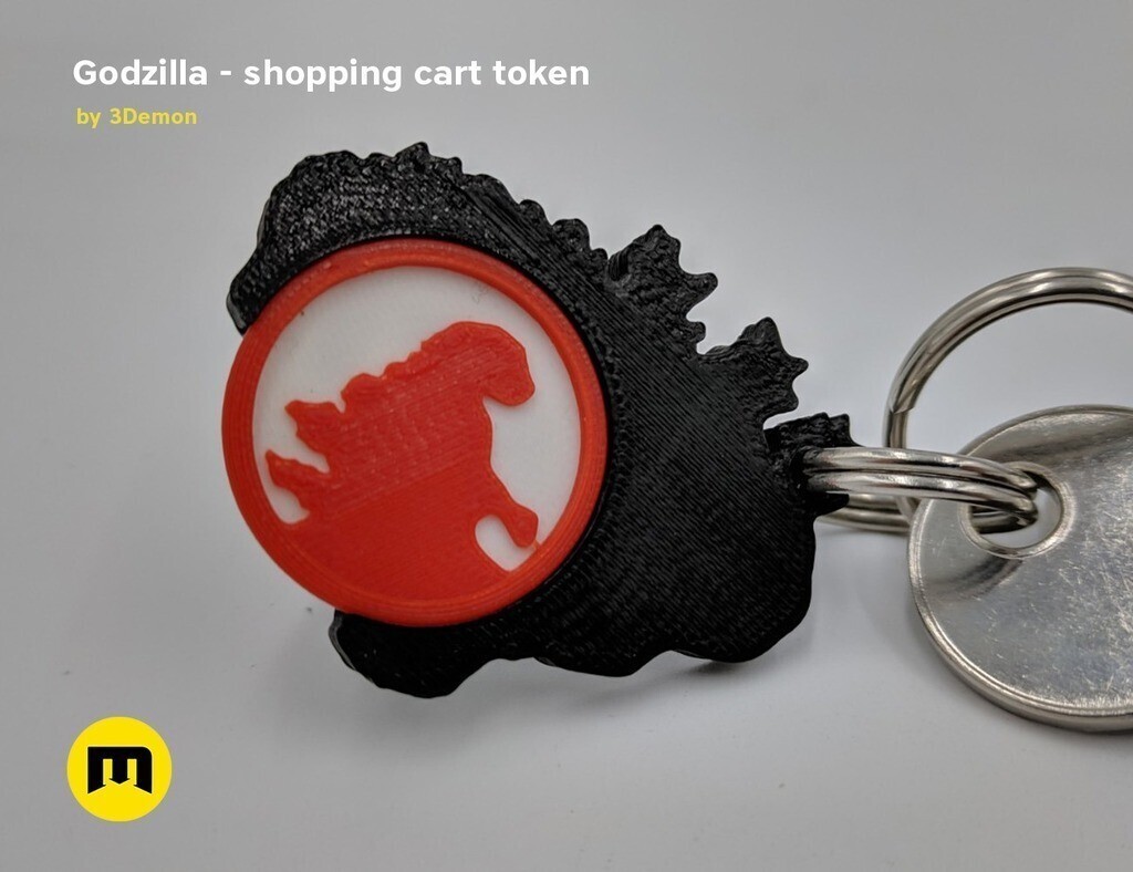 Free STL file Godzilla – shopping cart token 🛒 ・3D printable model to ...