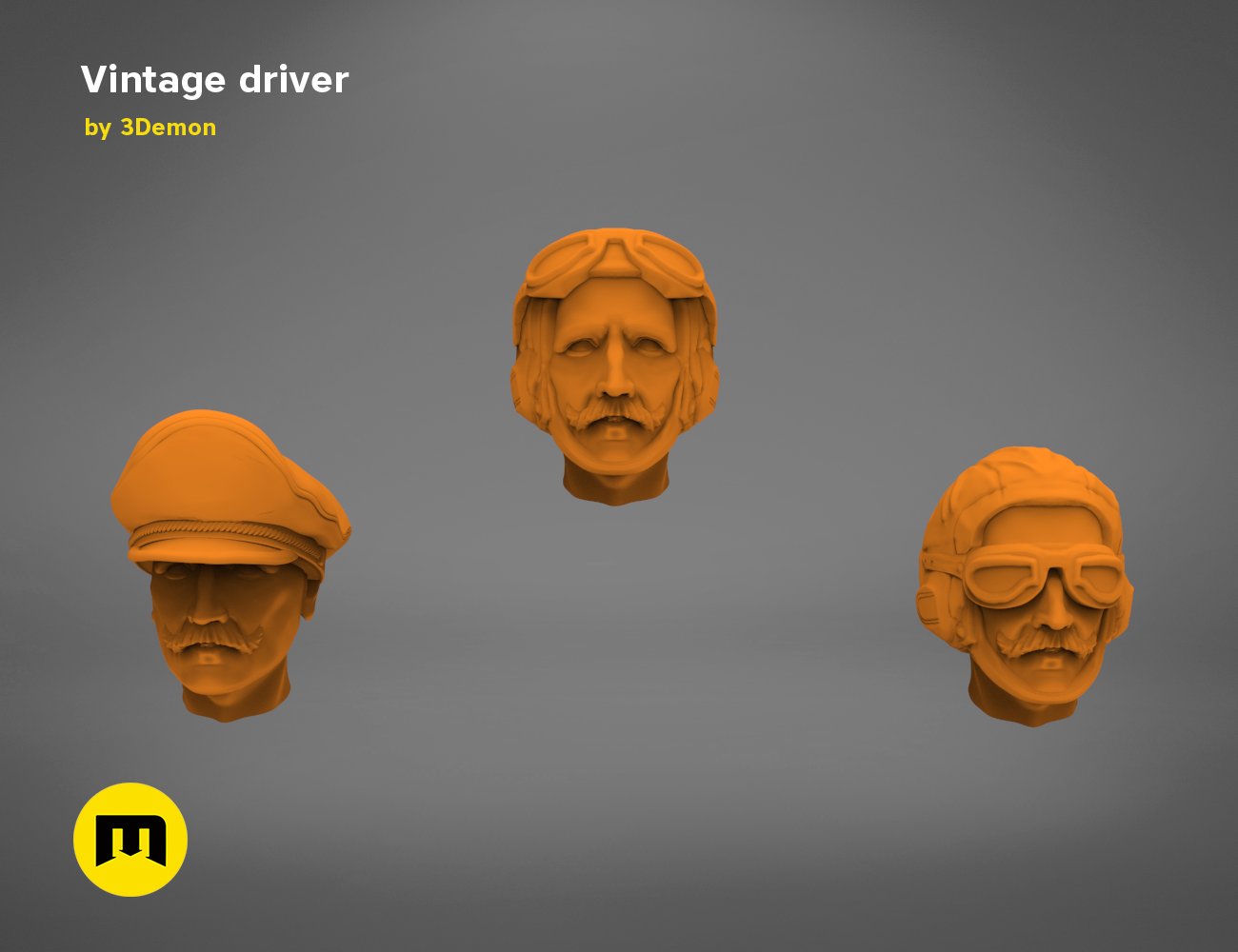 🚗 Vintage driver・ STL File for 3D printing・Cults