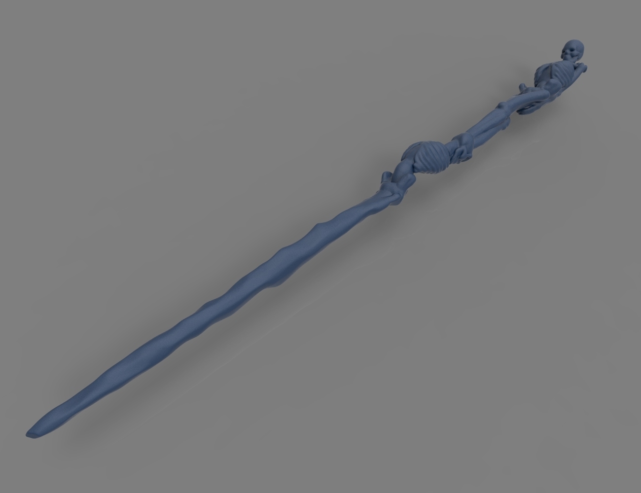 💀 Death Eater Skeleton Wand・ 3D File for ・Cults