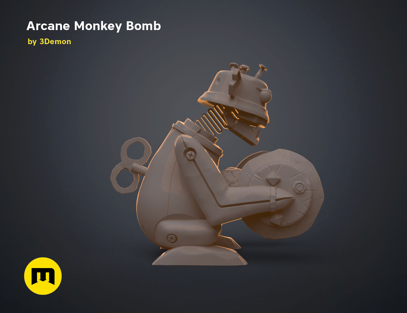 🐒 Arcane Monkey Bomb・ 3D File for ・Cults