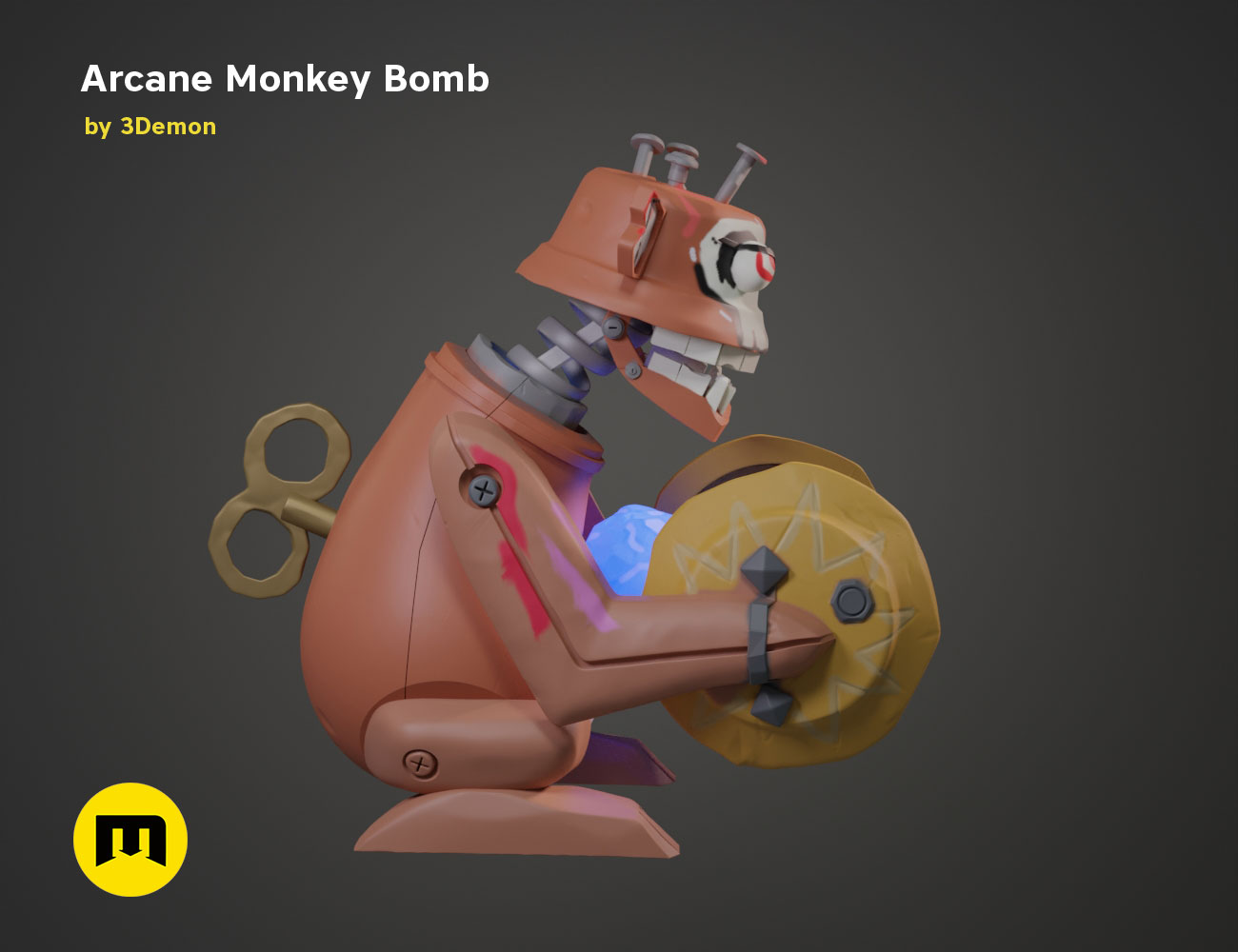 🐒 Arcane Monkey Bomb・ 3D File for ・Cults