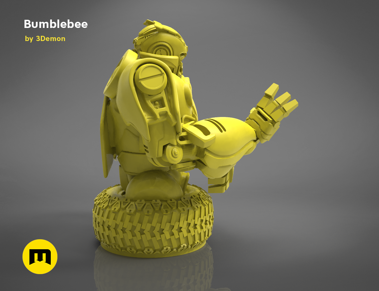 STL file Bumblebee bust 👤 ・3D printer design to download・Cults