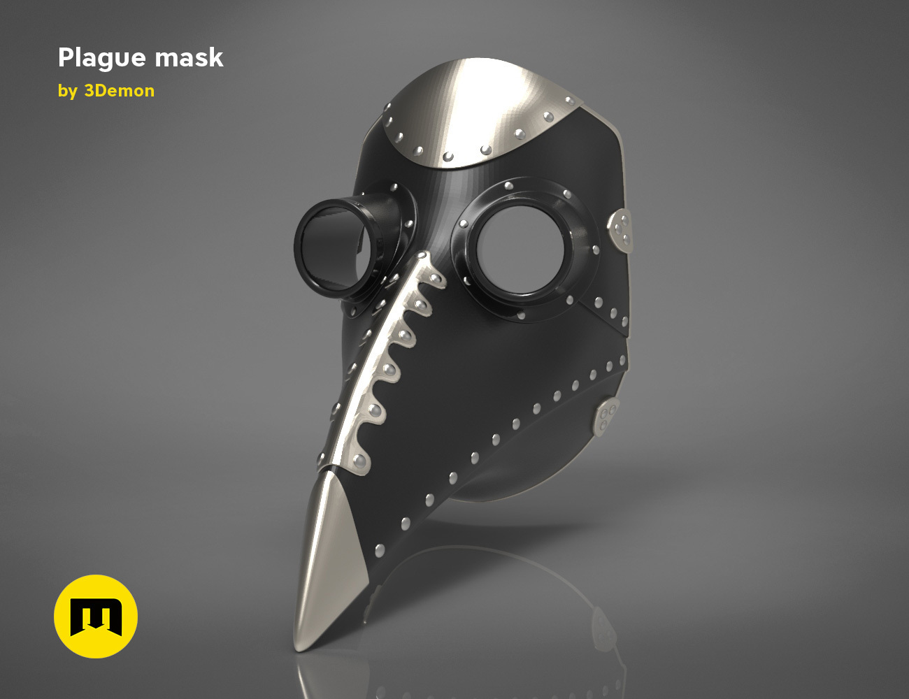 🪖 Plague mask・ 3D File for ・Cults