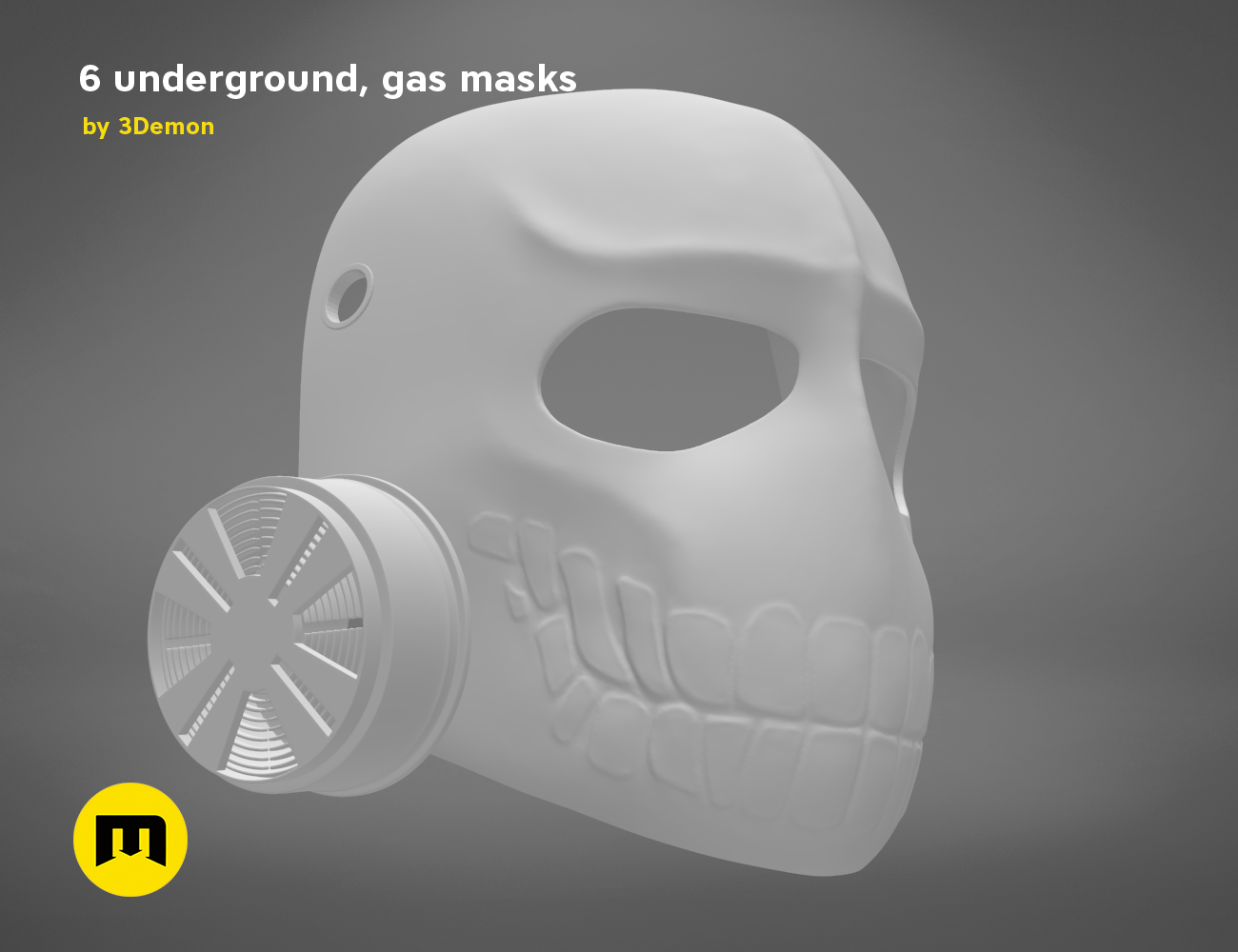 3D file Laughing Gas Mask - 6 underground 🤣 ・3D printable model to ...