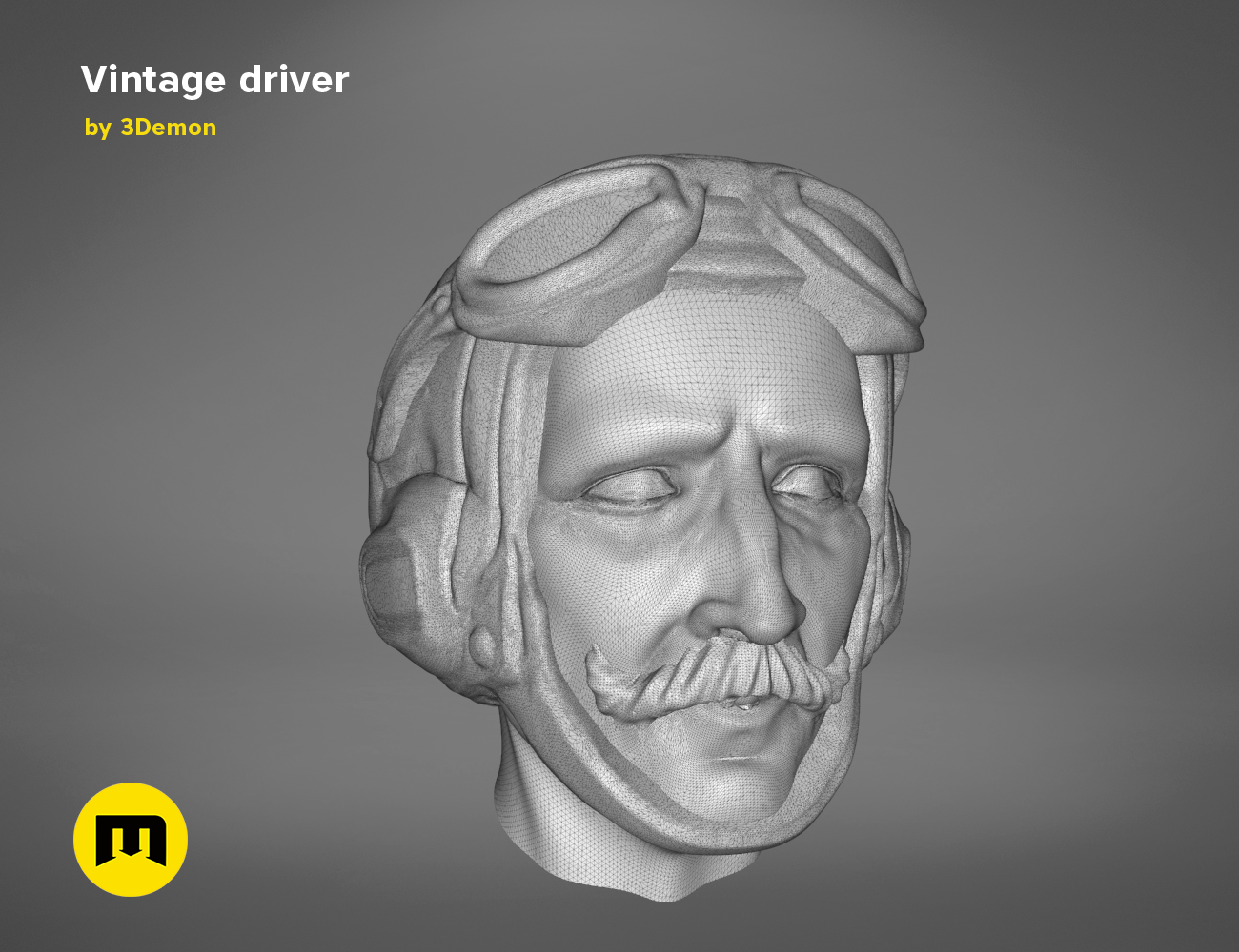 🚗 Vintage driver・ STL File for 3D printing・Cults