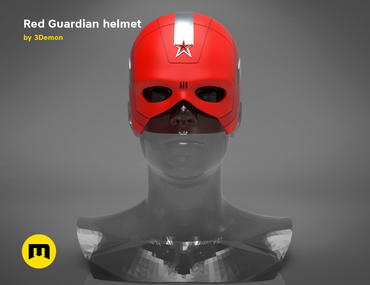 🪖 The Red Guardian helmet・ 3D File for ・Cults