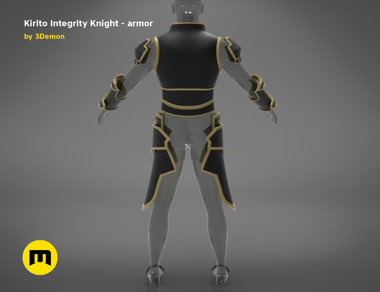 🎬 Kirito’s full size armor - Integrity Knight・ 3D File for ・Cults
