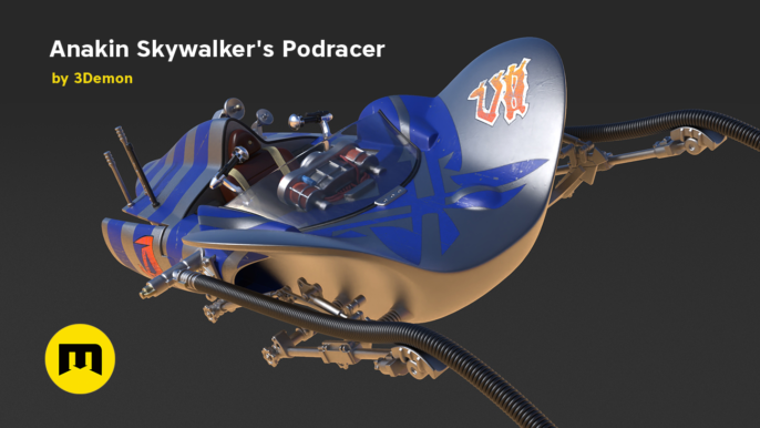 ⭐ Anakin Skywalker's Podracer・ 3D File for ・Cults