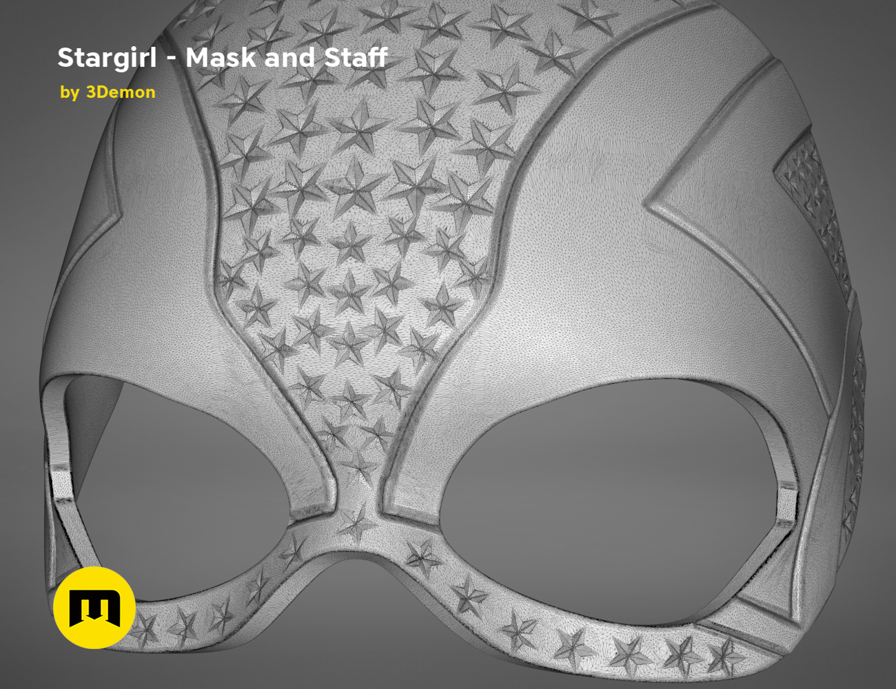 3D file Stargirl - Mask 🦸 ・3D printable model to download・Cults