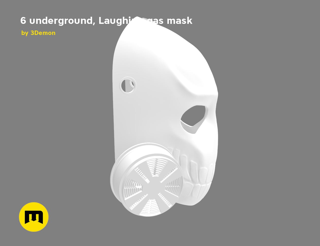 3D file Laughing Gas Mask - 6 underground 🤣 ・3D printable model to ...