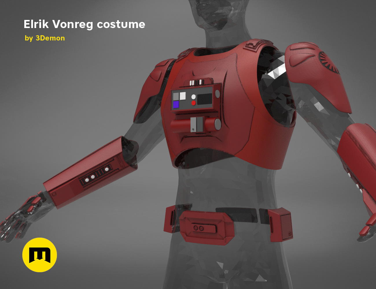 OBJ file Erik Vonreg armor ⭐ ・3D printing idea to download・Cults