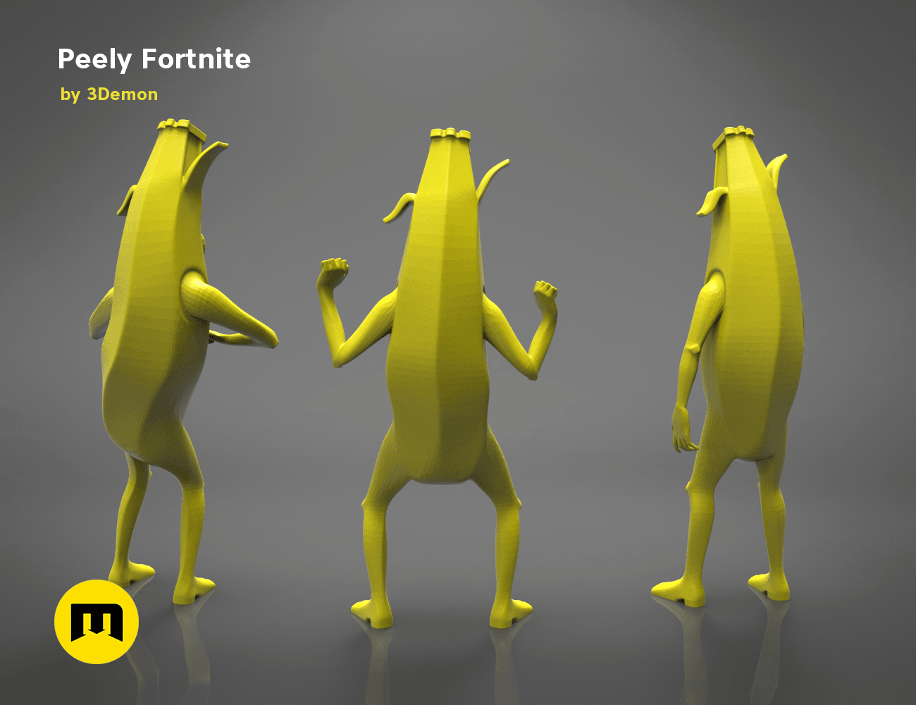 STL file Peely Fortnite Banana Figures 🍌 (OBJ)・Model to download and 3D ...