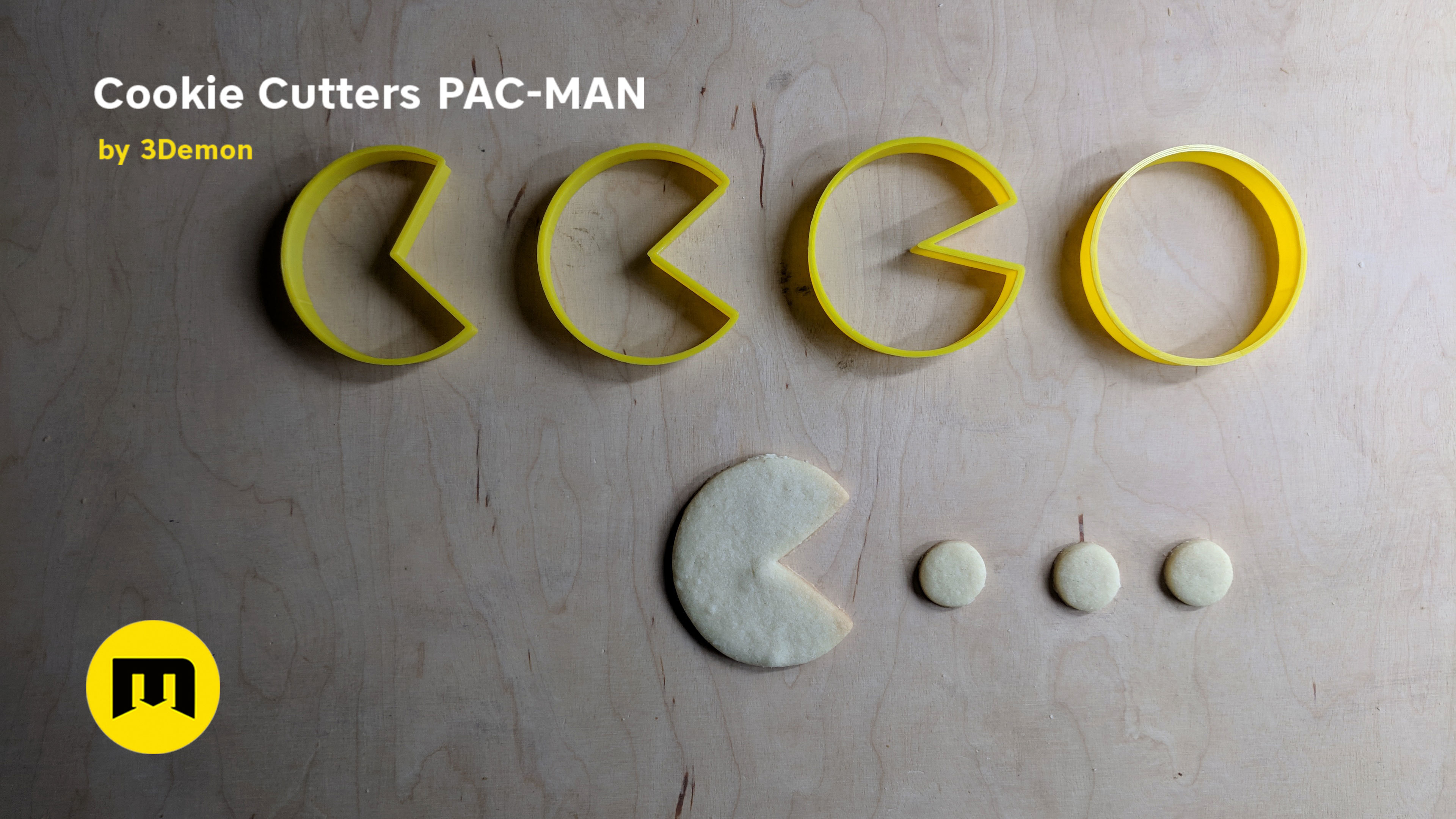 🍪 PAC-MAN cookie cutters set・ 3D File for ・Cults