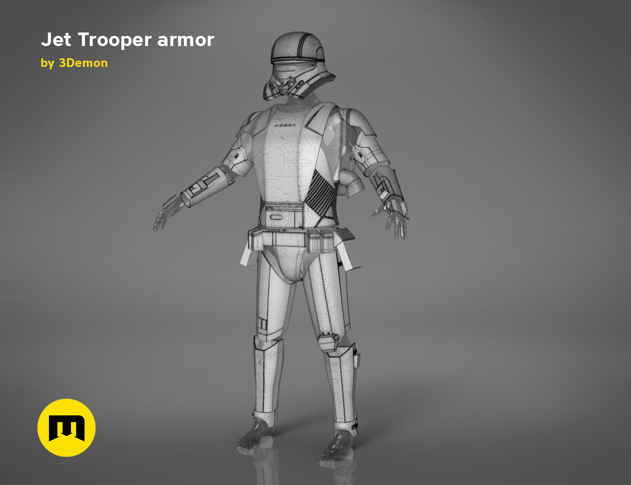 3D file Jet Trooper full size armor 🫡 ・3D printing idea to download・Cults