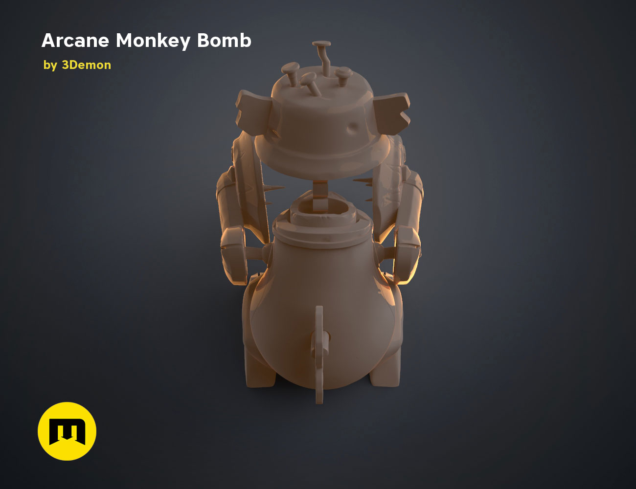 🐒 Arcane Monkey Bomb・ 3D File for ・Cults