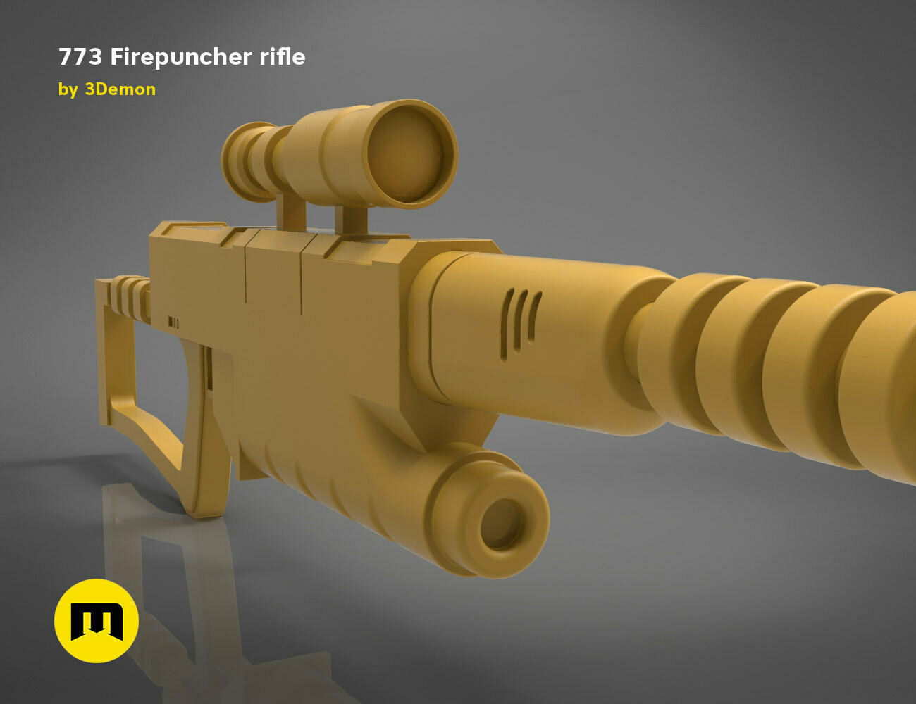 ⭐ 773 Firepuncher rifle・ 3D File for ・Cults