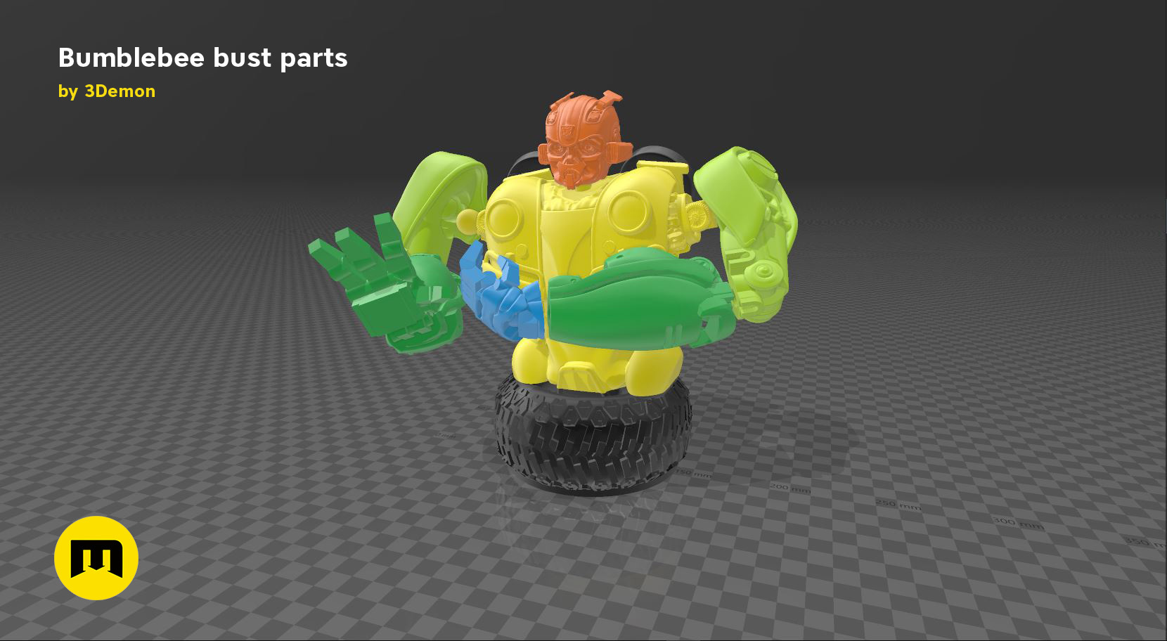 STL file Bumblebee bust 👤 ・3D printer design to download・Cults