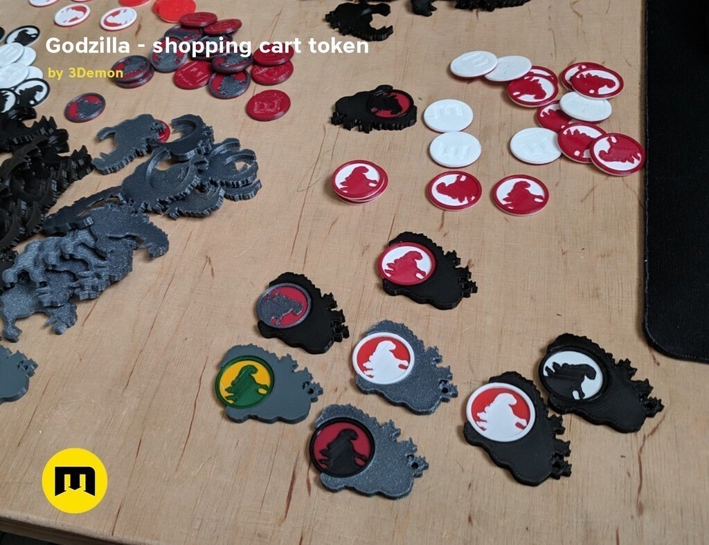 Free STL file Godzilla – shopping cart token 🛒 ・3D printable model to ...