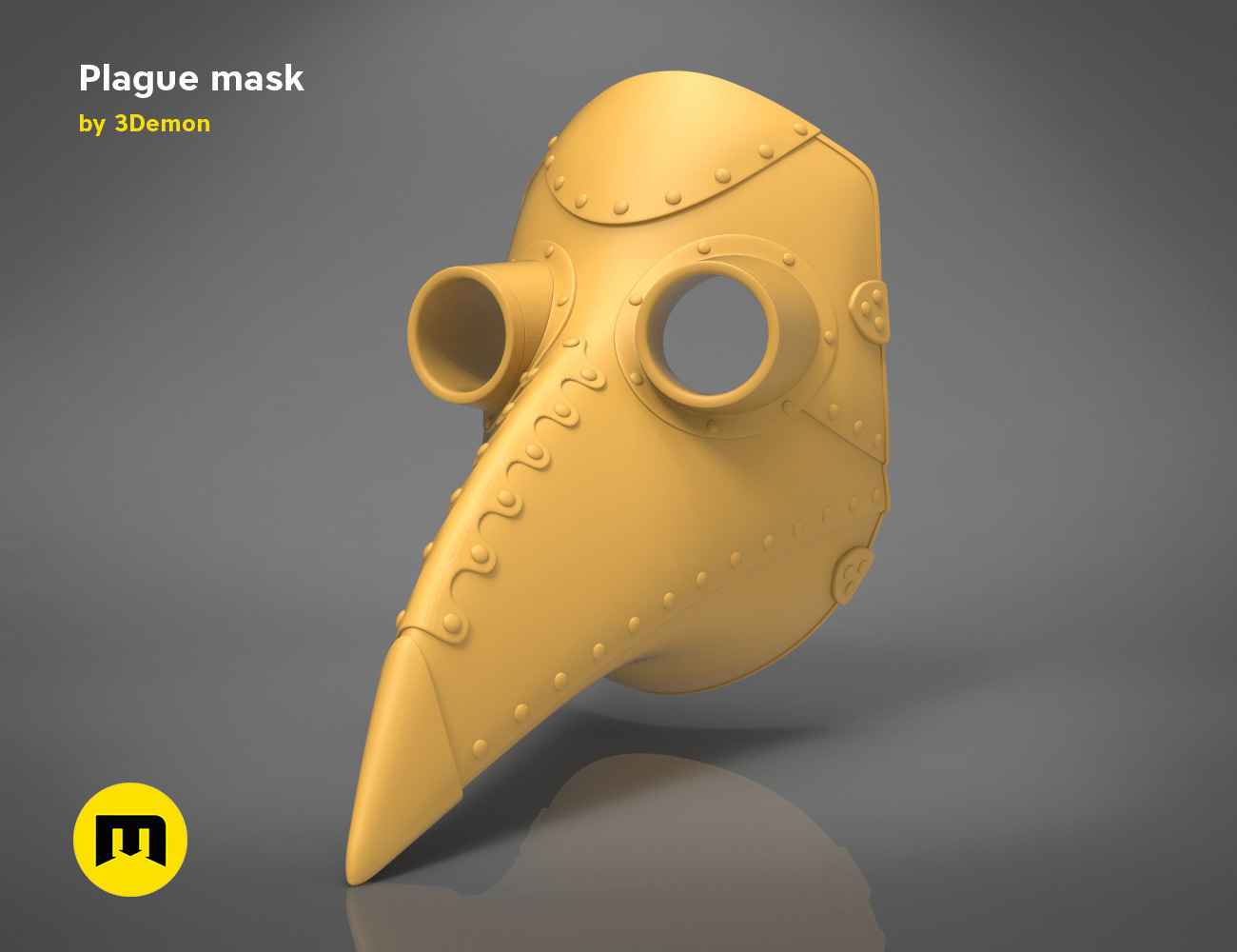 3D file Plague mask 🪖 ・Template to download and 3D print・Cults