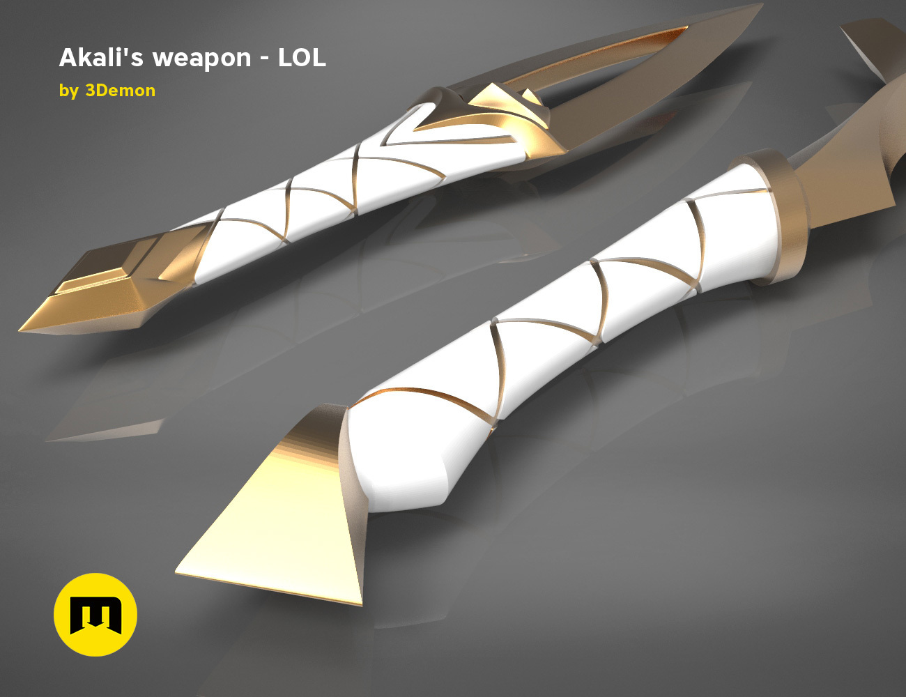 🔫 KDA Akali’s Weapons – League of Legends・ STL File for 3D printing・Cults