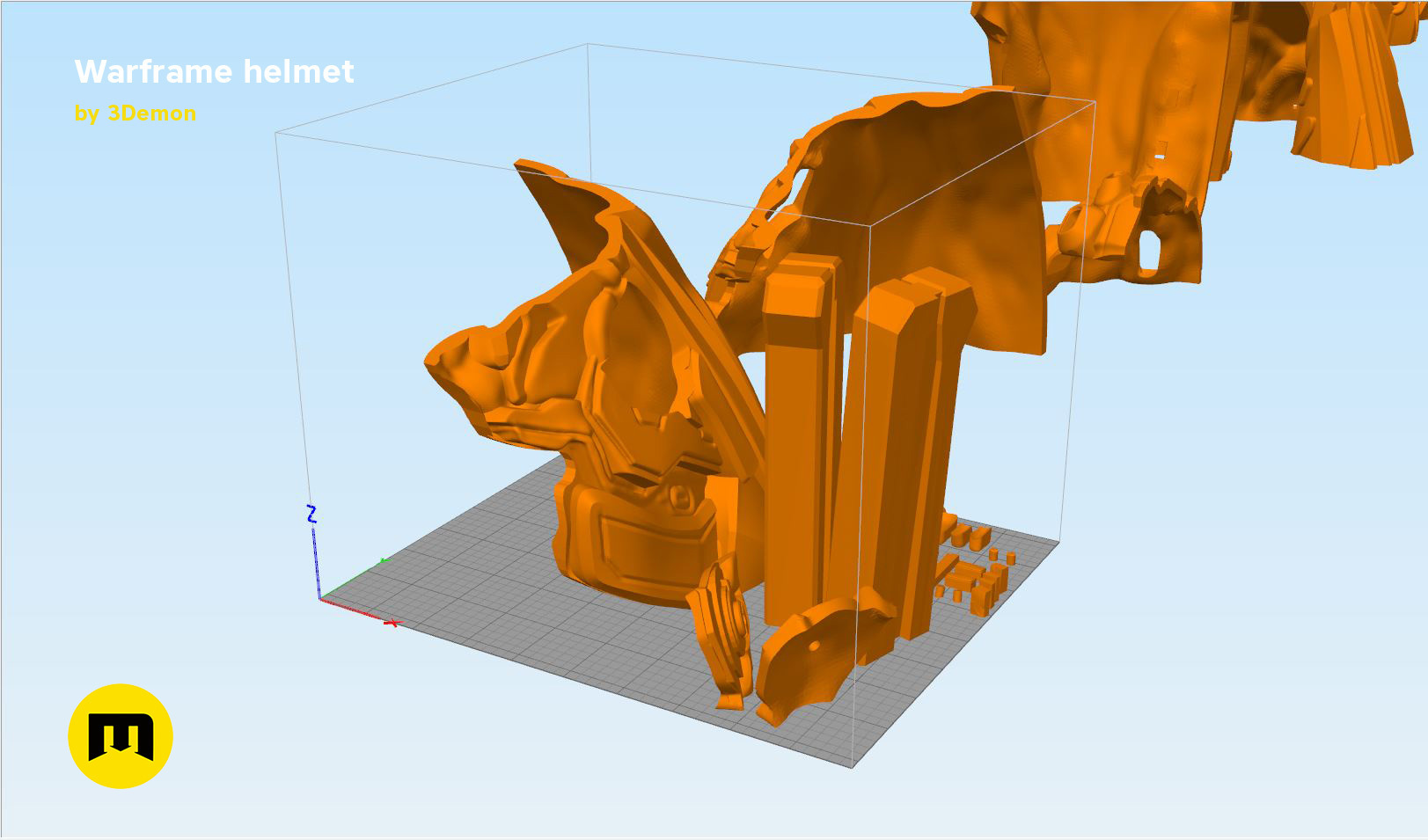 3D file Warframe helmet 🪖 ・Model to download and 3D print・Cults