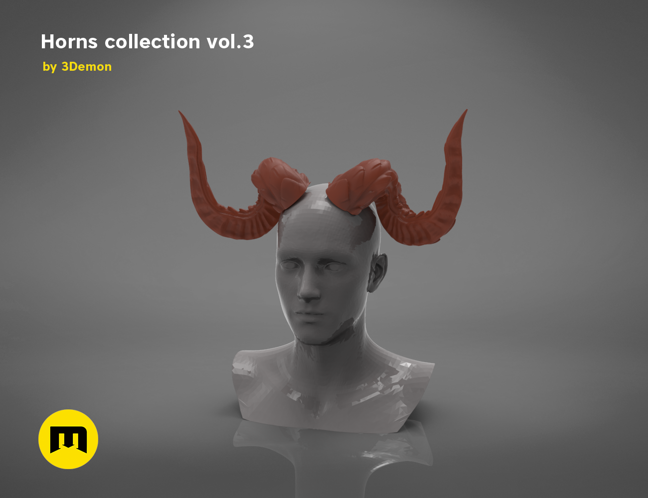 🤘 Costume Horns collection 3 and mounting pins・ 3D File for 3D printing ...