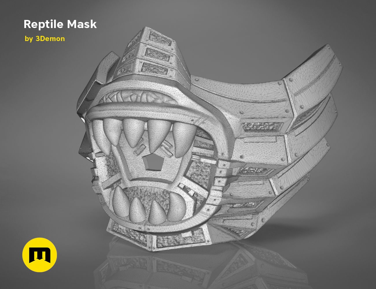 🥷 Reptile's Mask・ STL File for 3D printing・Cults