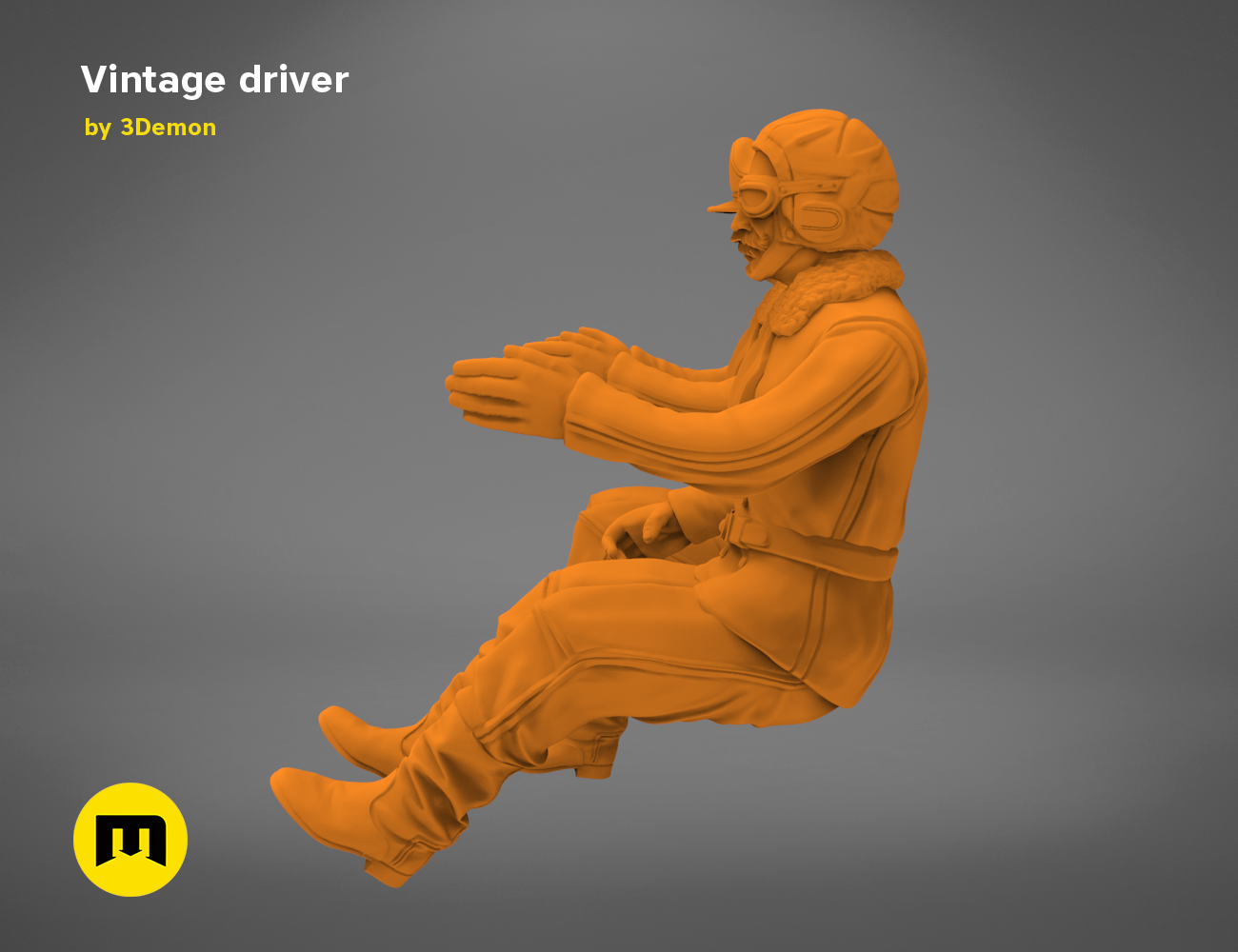🚗 Vintage driver・ STL File for 3D printing・Cults