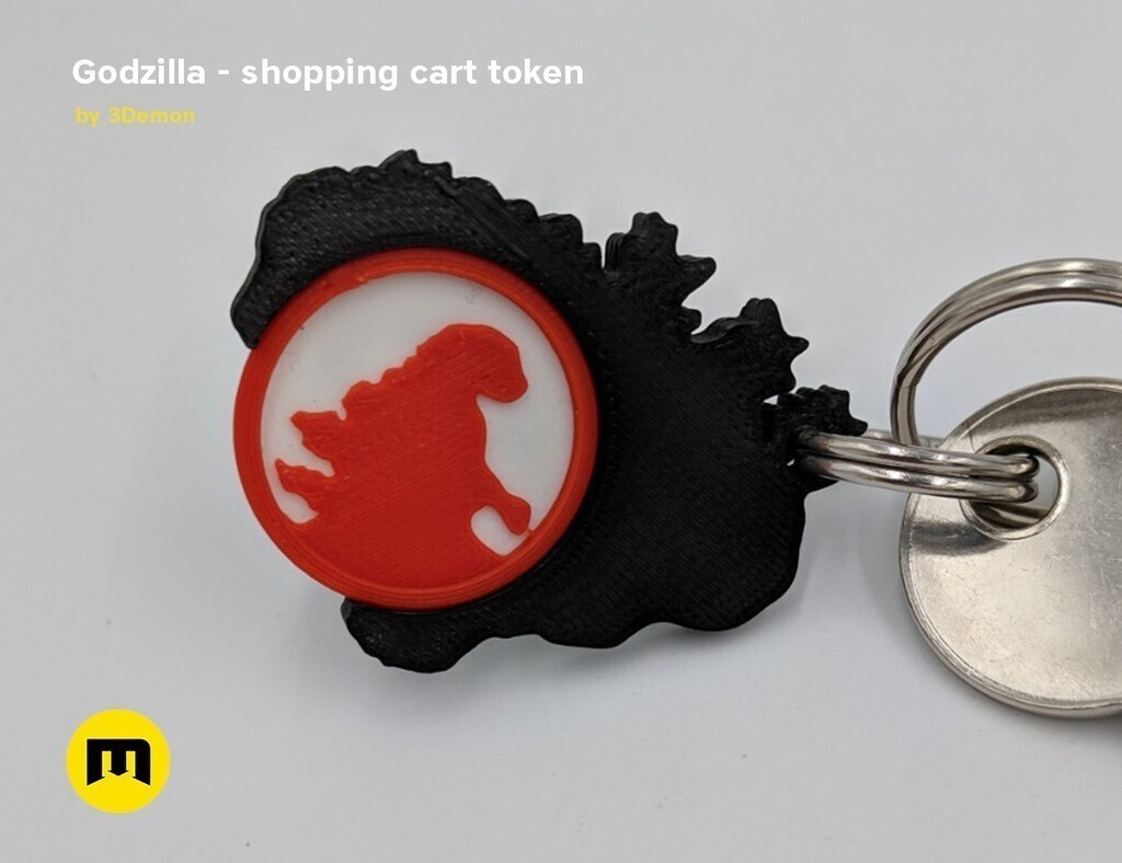 Free STL file Godzilla – shopping cart token 🛒 ・3D printable model to ...