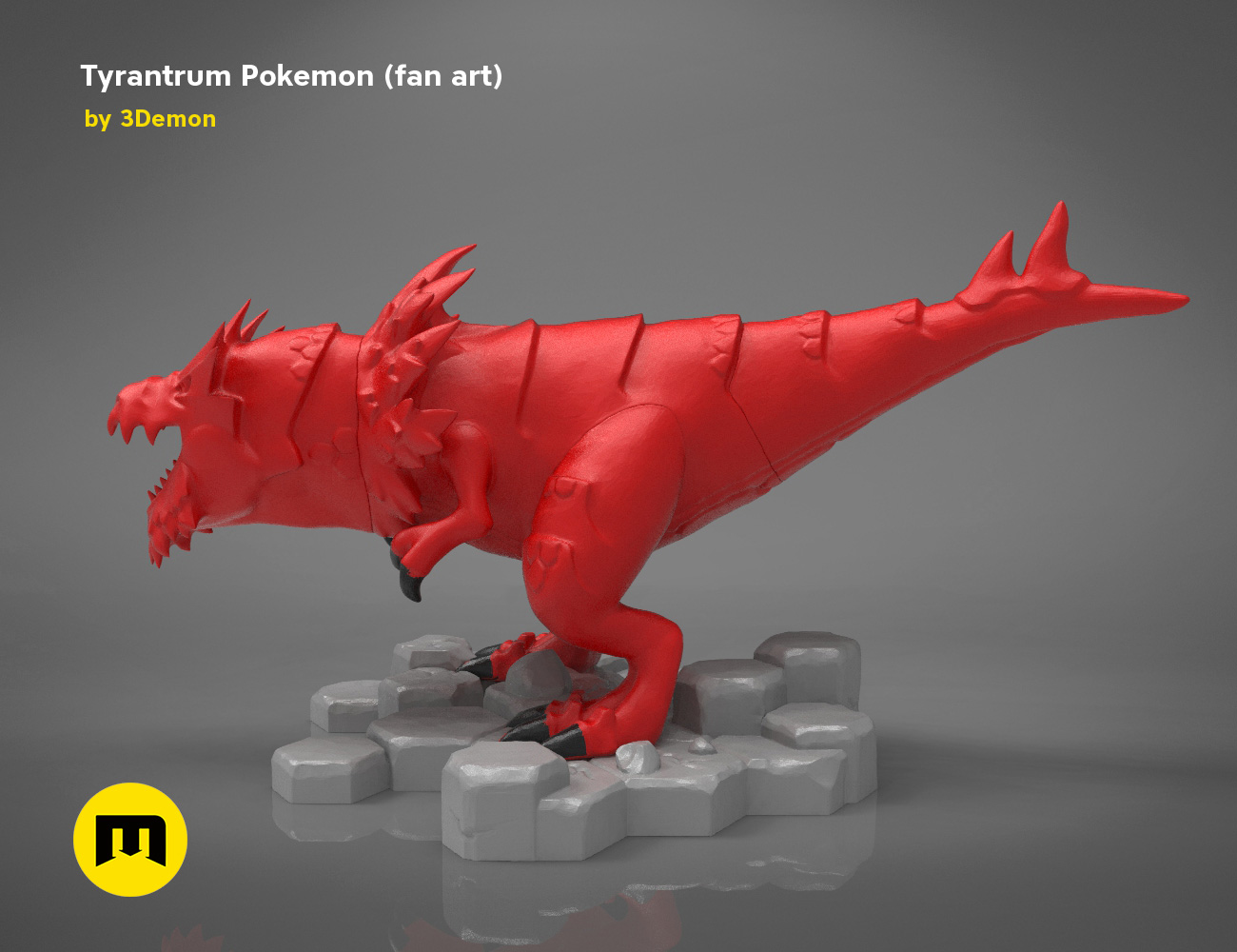 STL file Tyrantrum Pokemon (fan art) 🐉 (OBJ)・3D printing template to ...