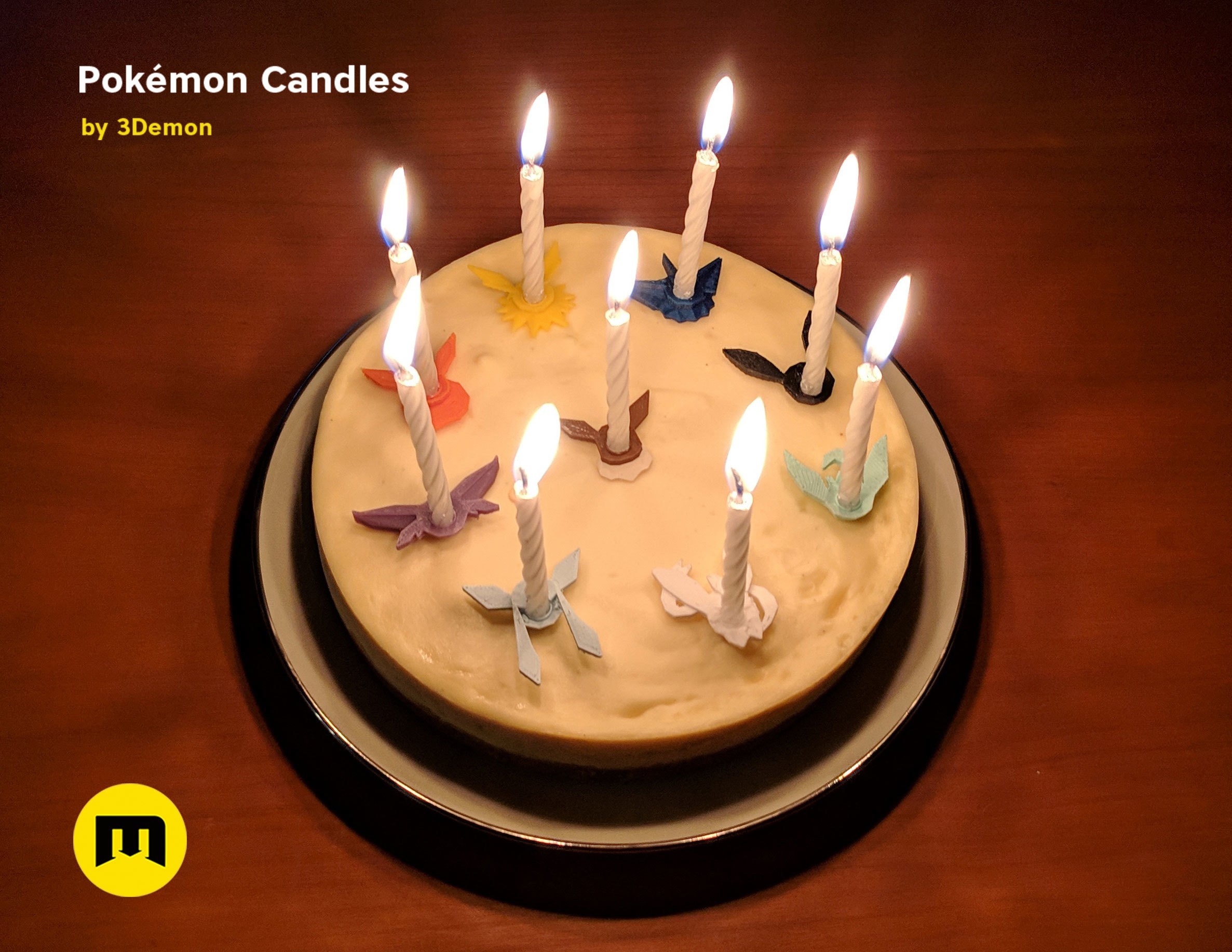 3D file Pokemon Birthday Candles Eeveelutions and Pikachu 🐉 ・3D ...