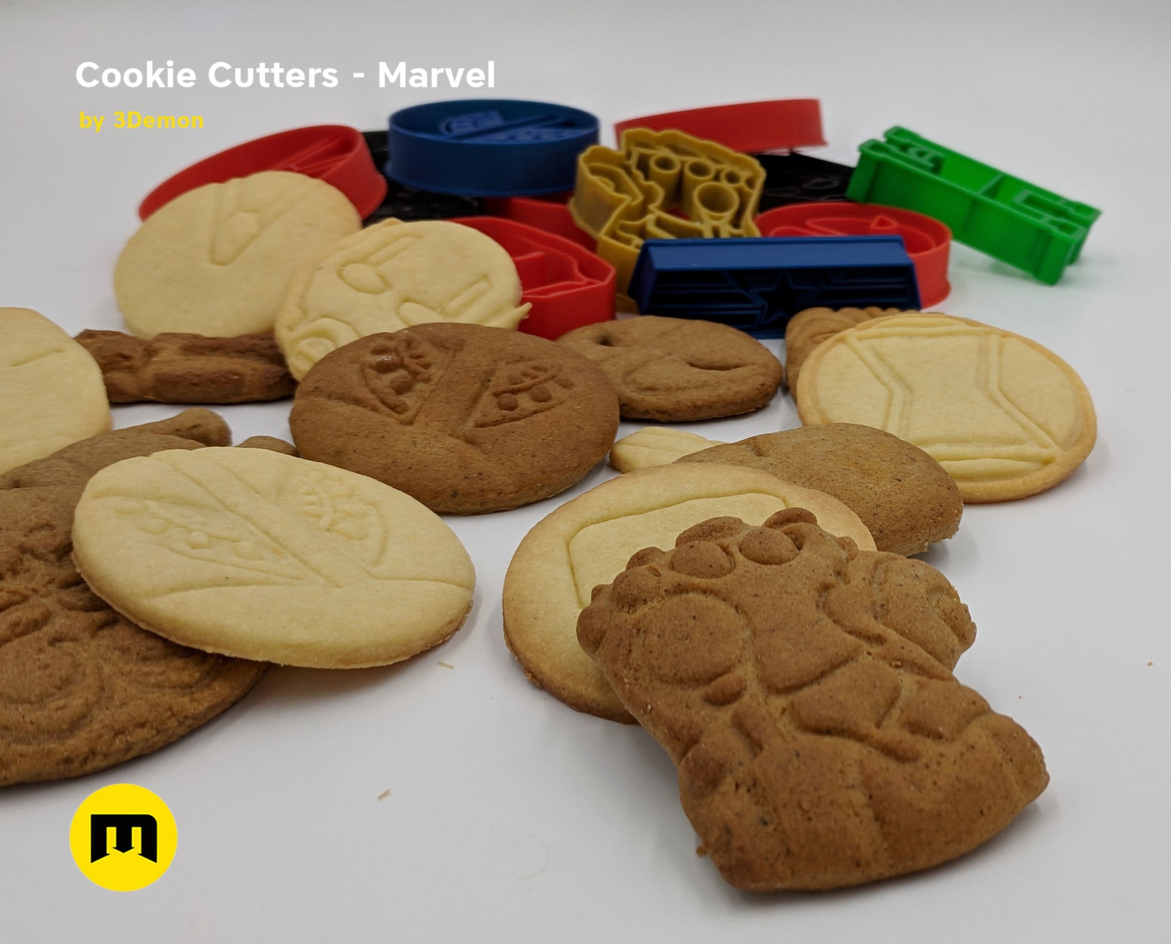 🍪 Marvel Cookie Cutters set・ 3D File for ・Cults